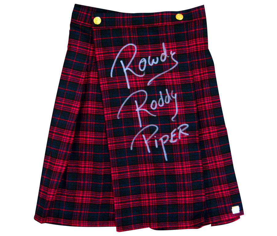 Rowdy Roddy Piper Autographed Kilt – Authentic Signings
