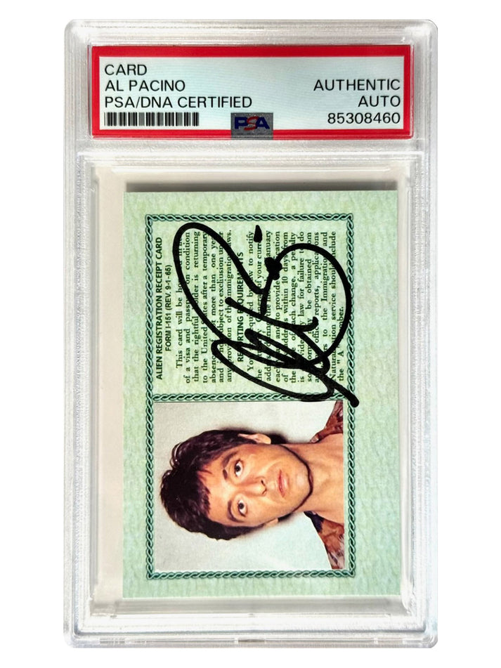 Al Pacino Tony Montana SCARFACE Autographed Green Card Prop PSA/DNA AU ...