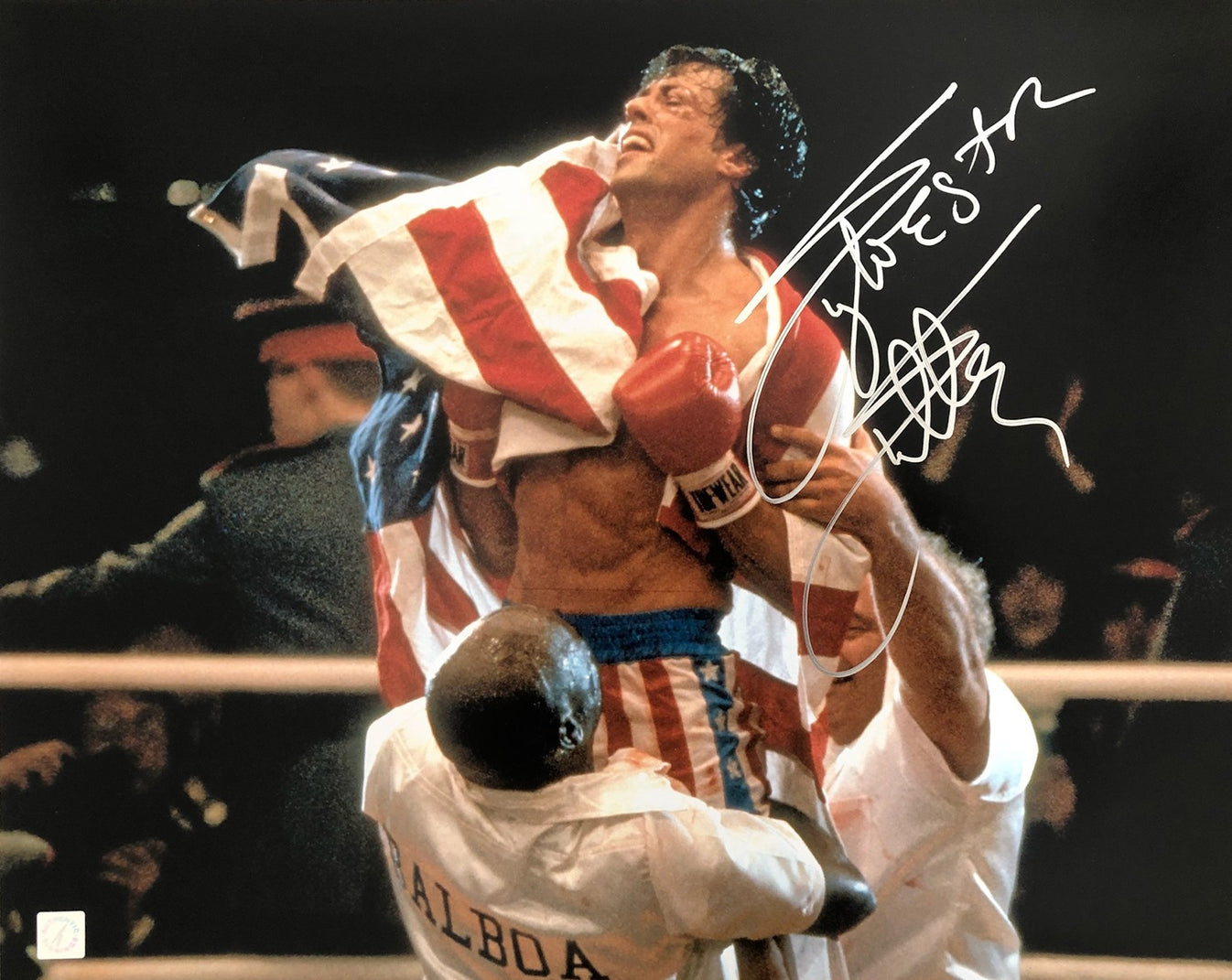 Sylvester Stallone Autographed ROCKY 16x20 Photo "ROCKY IV VICTORY ...