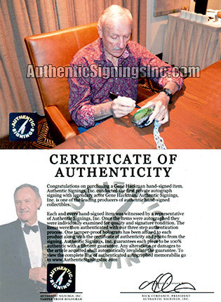 Gene Hackman "Lex Luthor" Autographed Superman Kryptonite Prop Rock ...